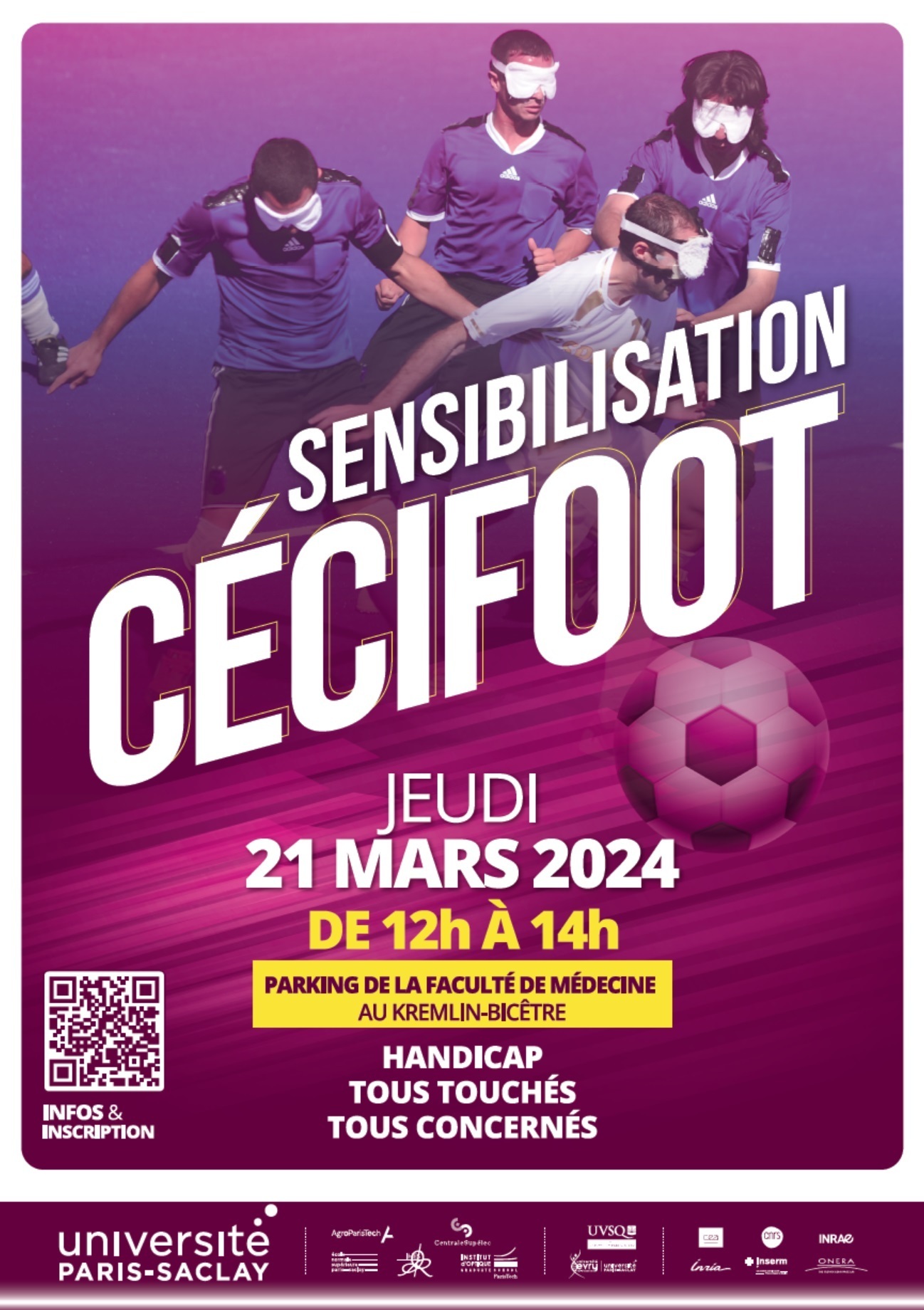 Sensibilisation au cécifoot le jeudi 21 mars : venez nombreux ...